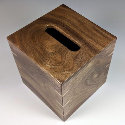 Solid Texas Black Walnut With Maple Splines – Handmade Tissue Box Cover ...