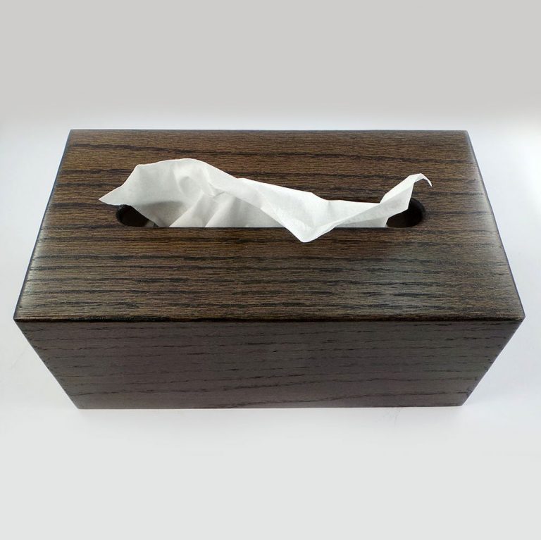 Solid Texas Flatsawn Oak (Ebony Stain) – Handmade Tissue Box Cover ...