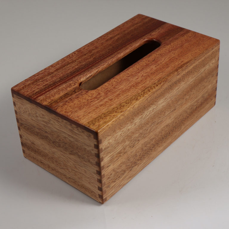 Solid African Mahogany – Handmade Tissue Box Cover Holder – Rectangular ...