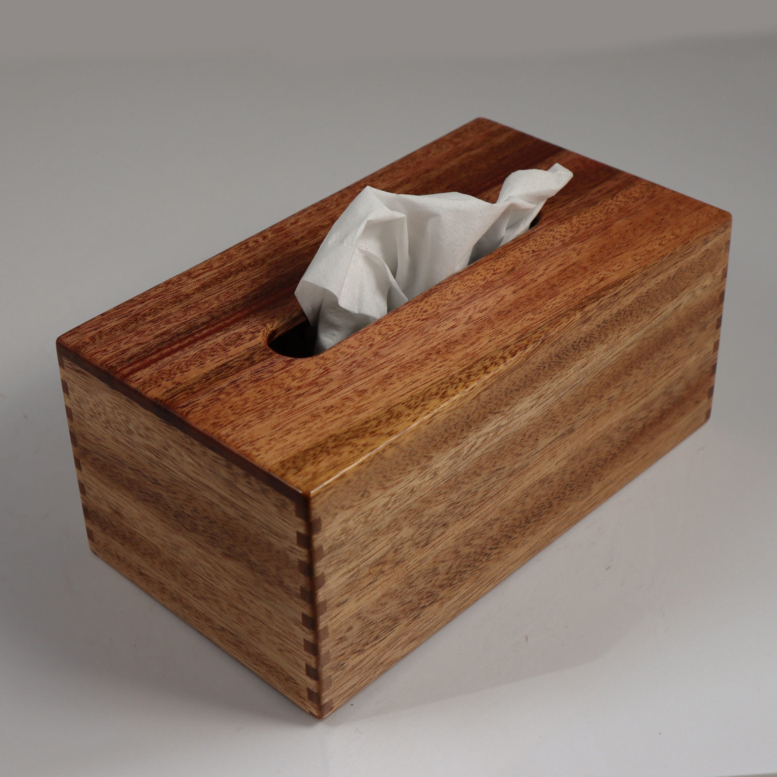 Solid African Mahogany – Handmade Tissue Box Cover Holder – Rectangular ...