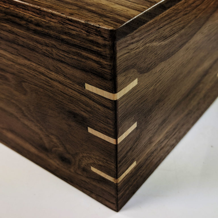 Solid Texas Black Walnut and Maple Splined Miter Joints – Handmade ...